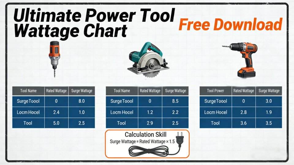 Ultimate Power Tool Wattage Chart PDF ( Free Download) - Powertoollab